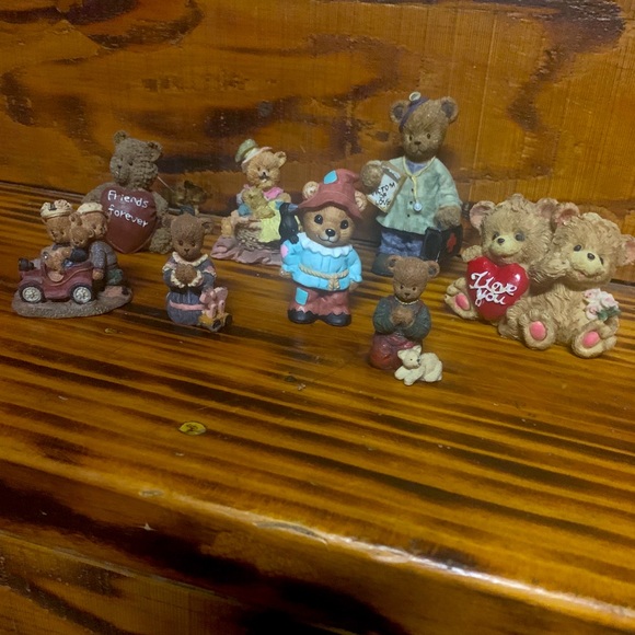 Home Interiors | Accents | Set Of 8 Adorable Ceramic Bears Of Different ...